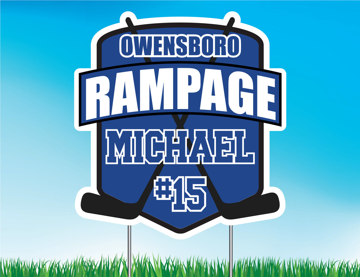 Owensboro Rampage Hockey Yard Sign – Fire and Light Graphics