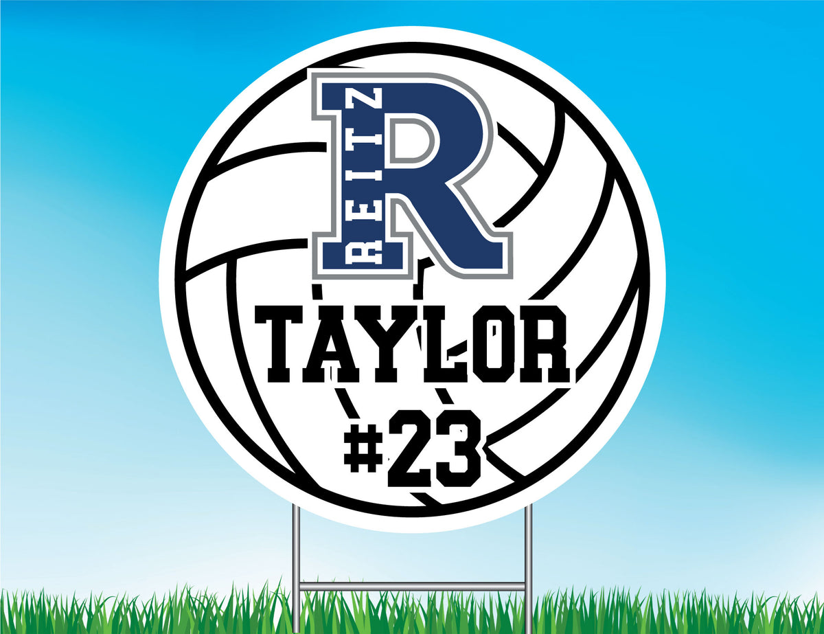 Reitz Volleyball Yard Sign – Fire and Light Graphics