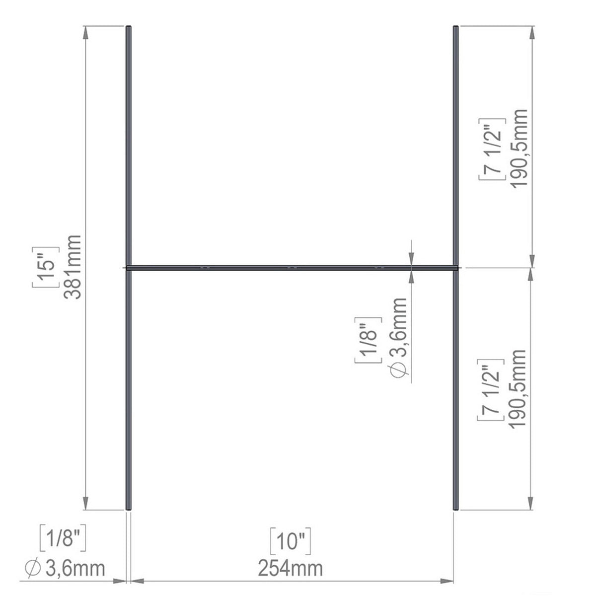 Half Stakes 10'' x 15'' | H Stakes | Yard Sign Stakes – Fire and Light ...